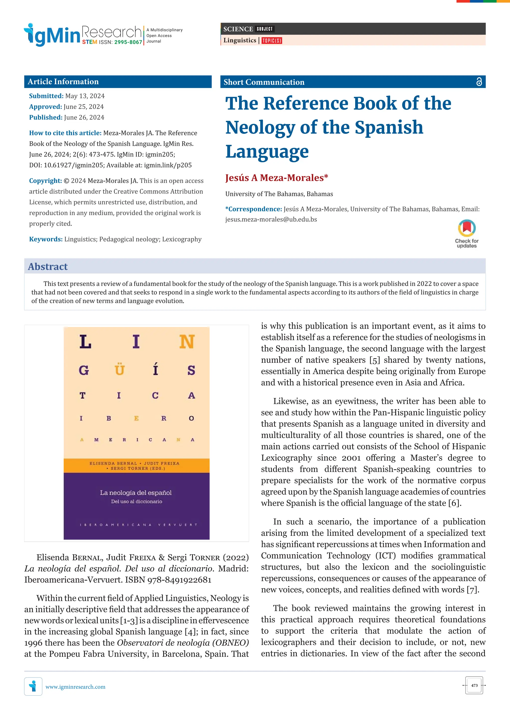 The Art of New Words: Spanish Neology Explained | PDF
