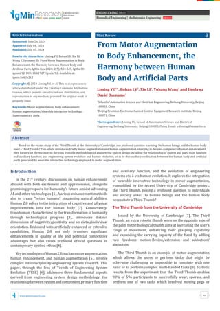 Integrating Artificial Parts: Achieving Harmony in Human Body ...