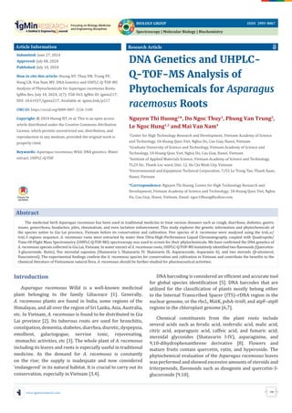 Unveiling the Secrets of Asparagus racemosus | PDF