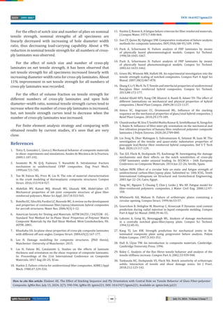 From Design to Testing: Insights into Composite Tensile Behavior | PDF