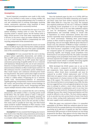 In-Situ Resource Utilization vs. Earth-Supplied Materials for Mars ...