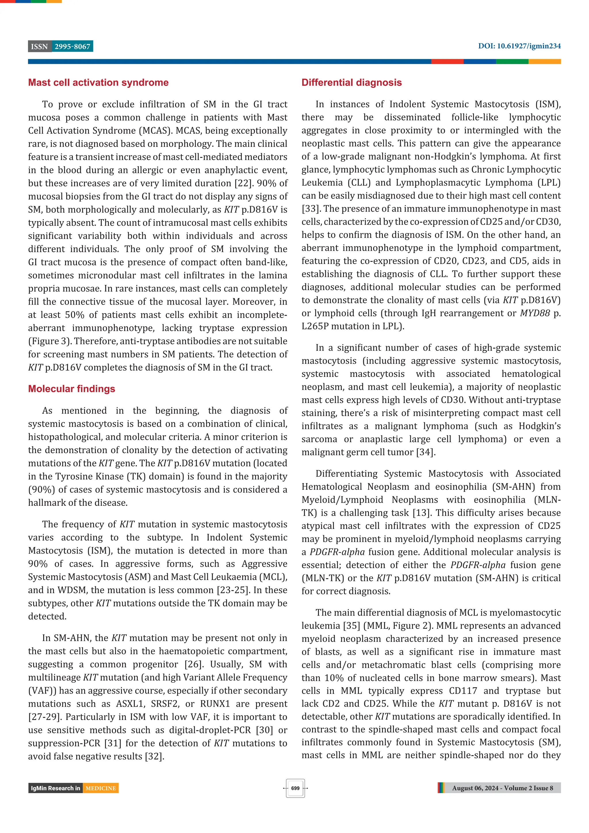 Unveiling Mastocytosis: Key Diagnostic Principles and Common Pitfalls | PDF