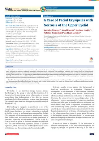 Necrotizing Facial Erysipelas: A Rare Upper Eyelid Complication | PDF