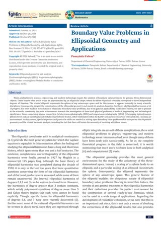 Boundary Value Problems in Ellipsoidal Geometry and Applications | PDF