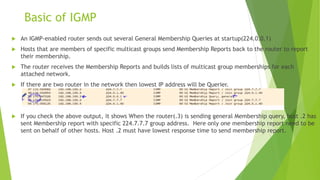 IGMP | PPTX | Computer Networking | Computing