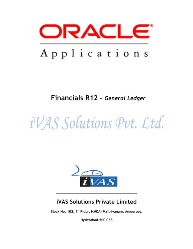 Oracle General ledger ivas | PDF