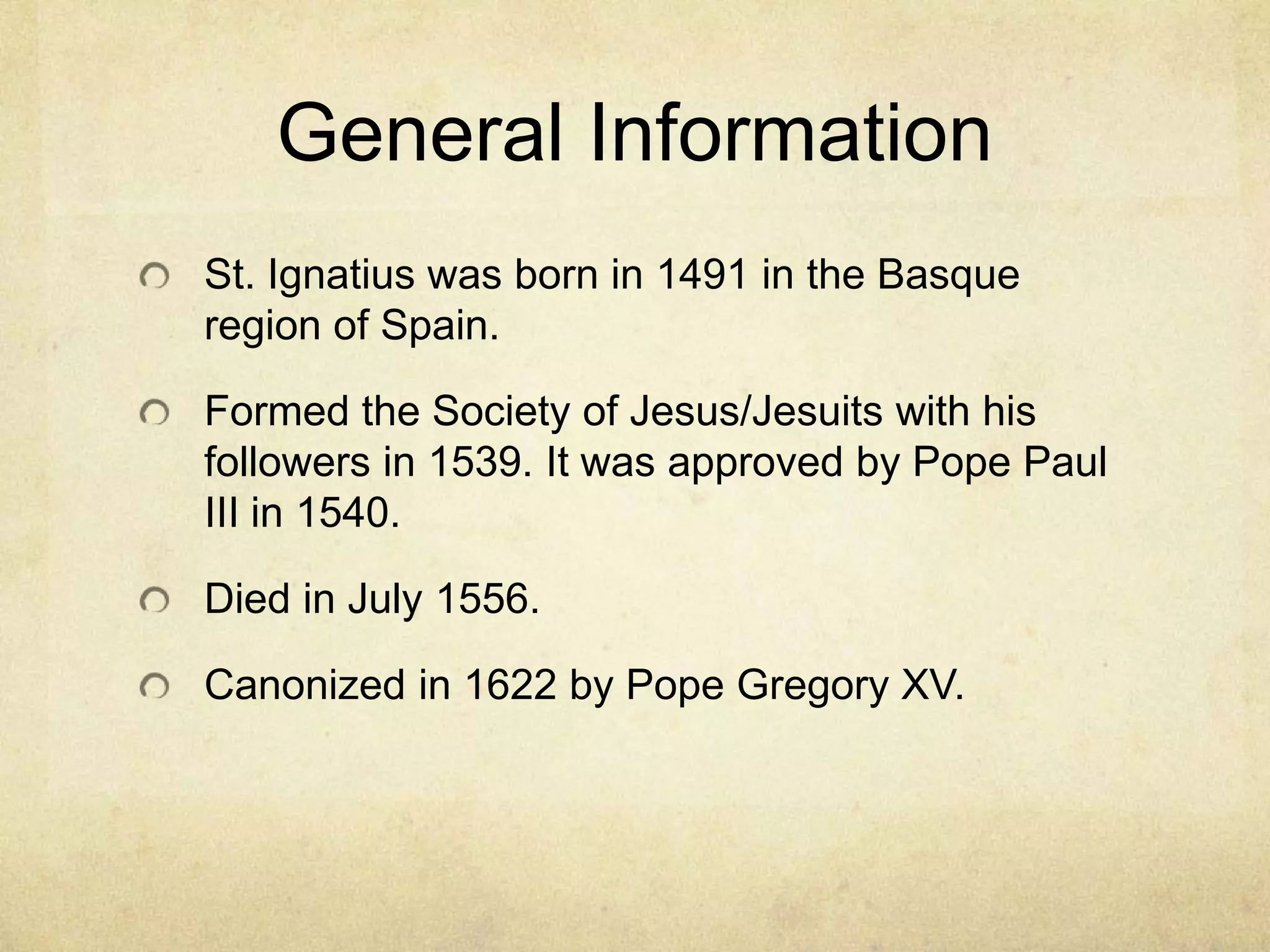 St. Ignatius of Loyola | PPTX