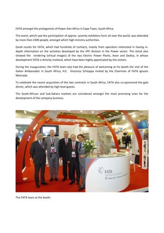 Ignazio moncada - fata group - power gen africa | PDF