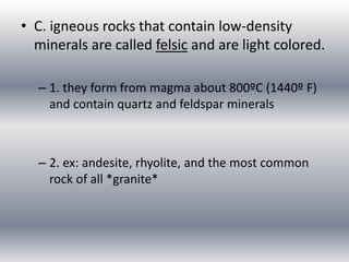 Igneous rock | PPTX