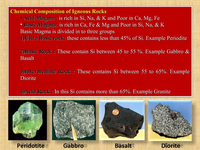 Igneous rock ppt | PPT | Geology | Science