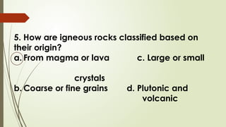 About the Igneous Rocks and Types of Igneous Rocks | PPT