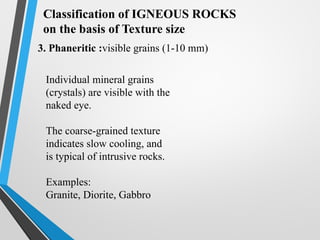 igneous rocks fully detailed full information | PPTX