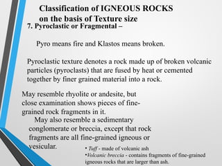 igneous rocks fully detailed full information | PPTX