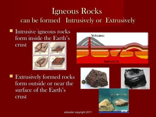 Igneous rocks 2011acloutier copyright | PPT