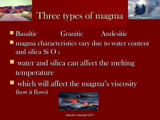 Igneous rocks 2011acloutier copyright | PPT