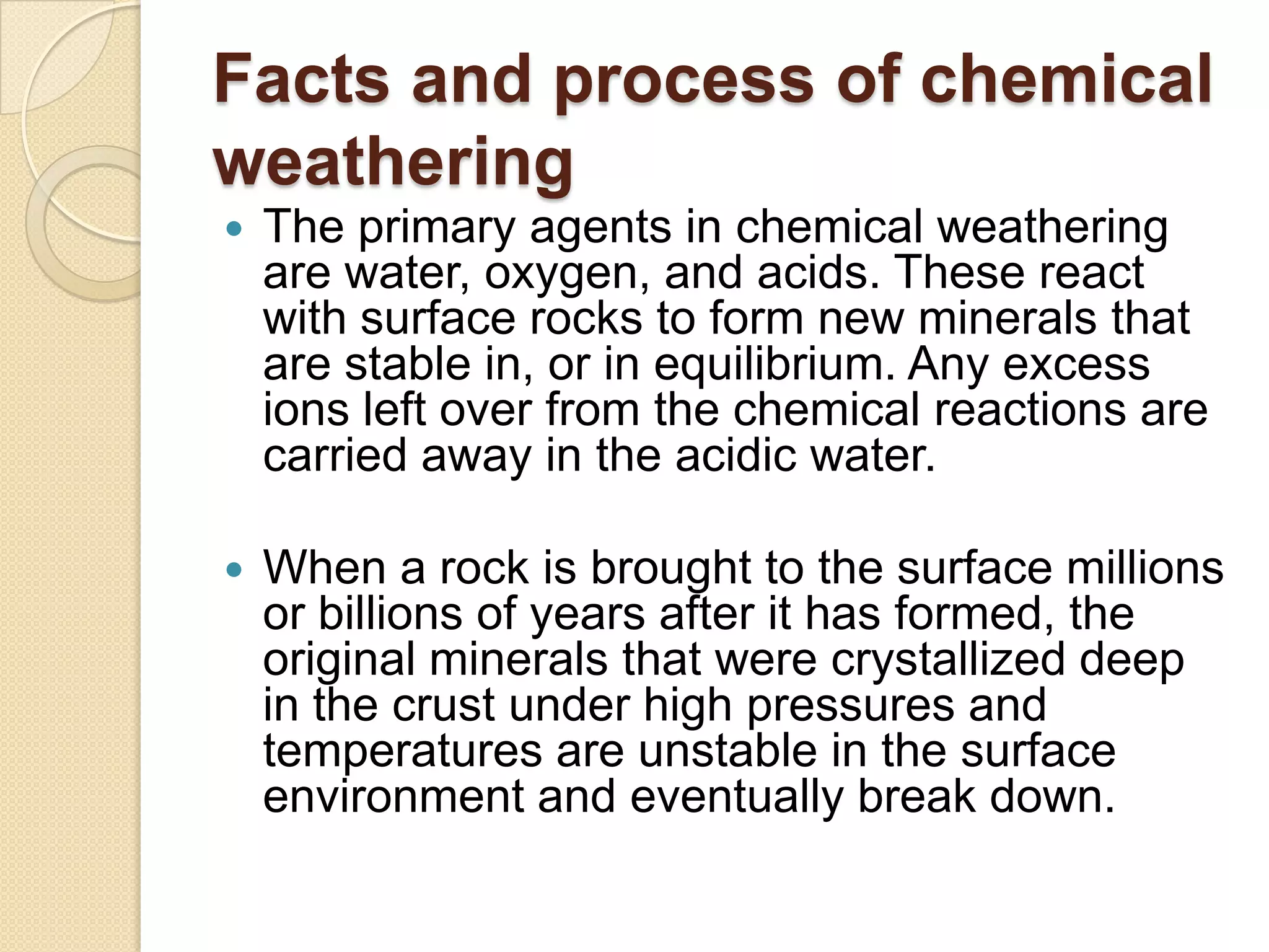 Igneous rocks formaion through chemical weathering | PPTX