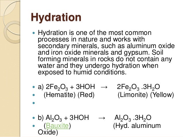 Hydration Of Rocks