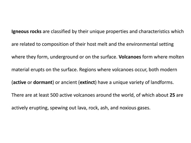 Igneous rocks intro lec 1 | PPT | Free Download