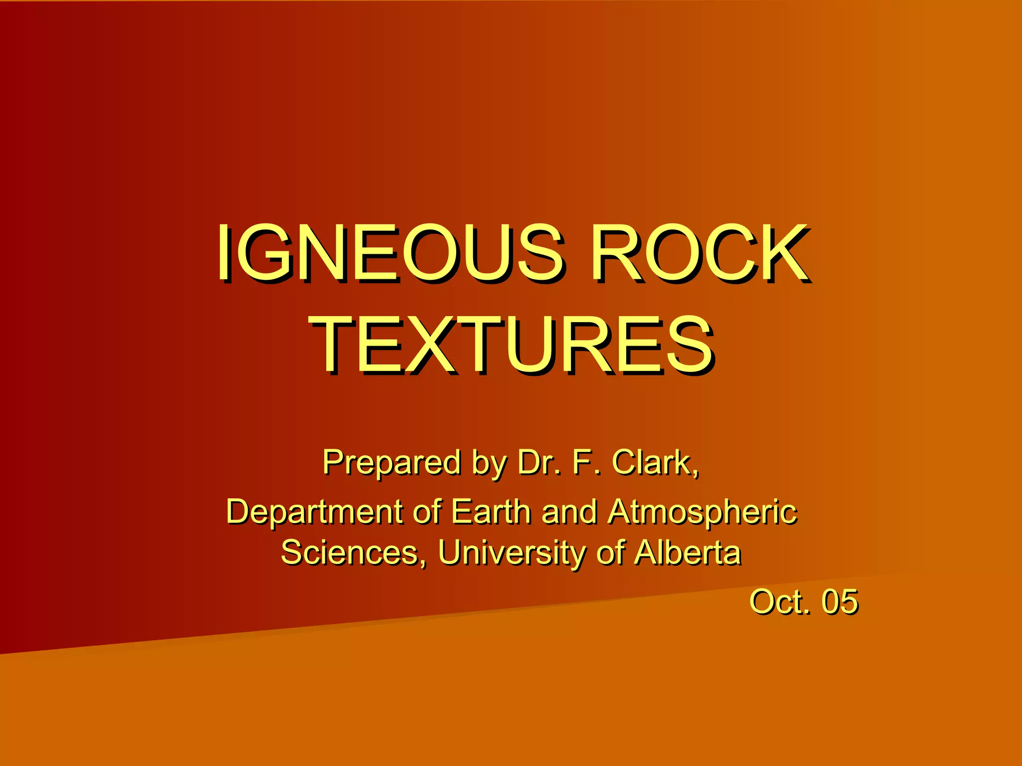 Igneous rock textures | PPT