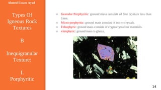 Igneous rock textures | PDF