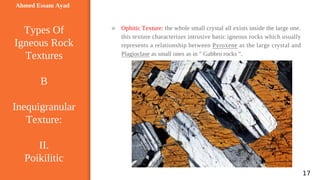 Igneous rock textures | PDF