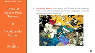 Igneous rock textures | PDF