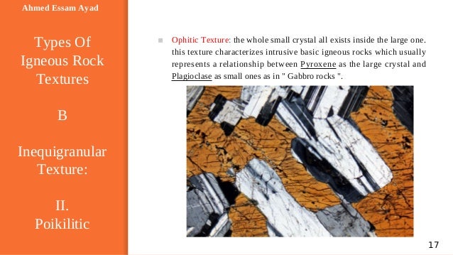 Igneous rock textures