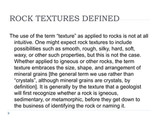 Igneous Rock Textures plutonic rocks.ppt