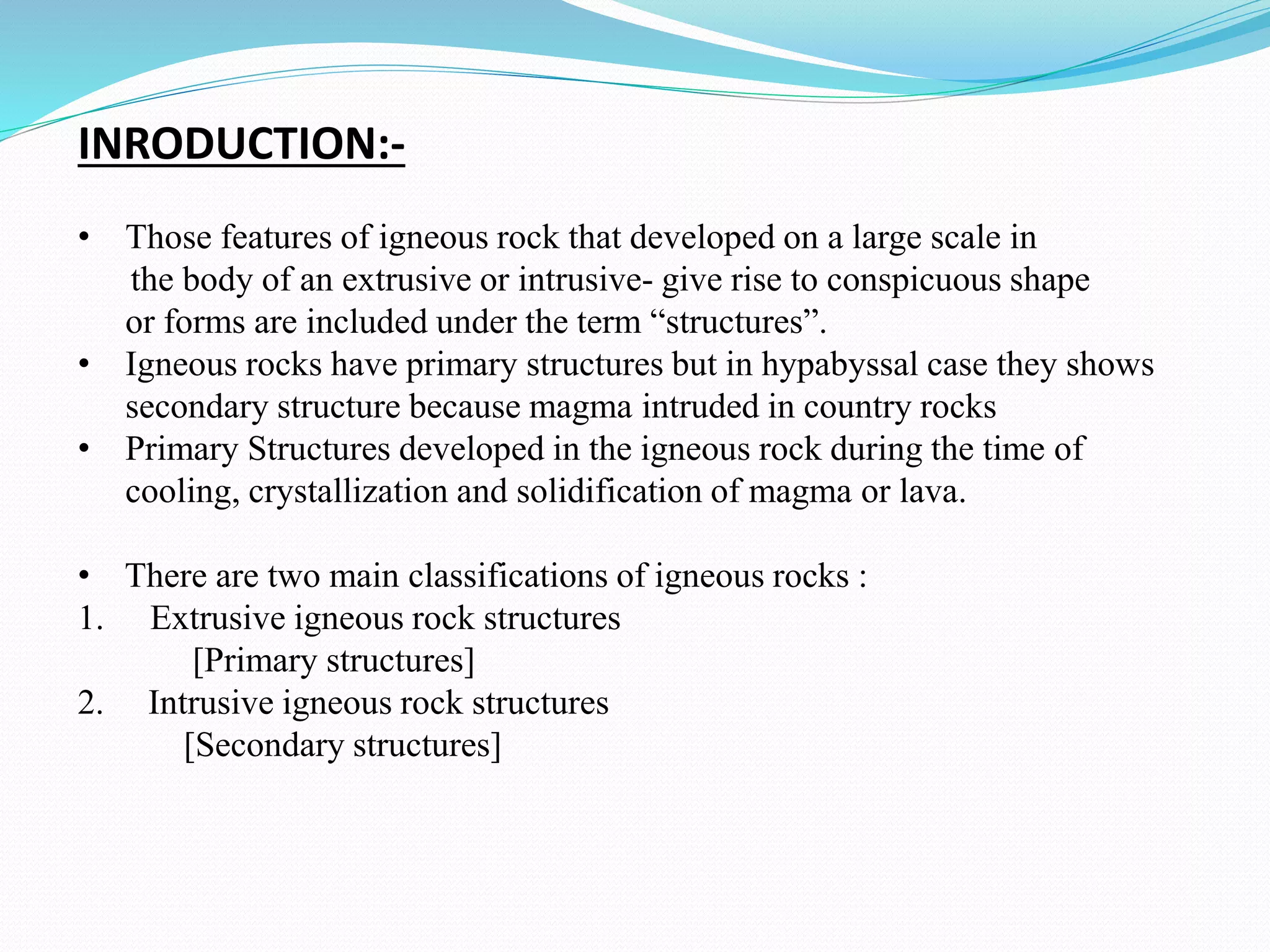 Igneous structure and genesis (structural geology) | PPTX