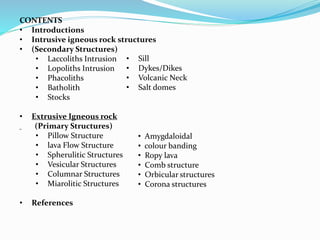 Igneous structure and genesis (structural geology) | PPTX