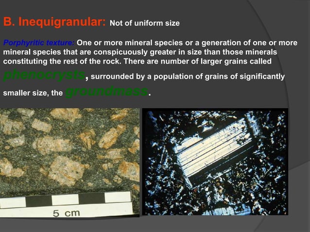 Igneous textures and structures | PPTX | Geography | Science