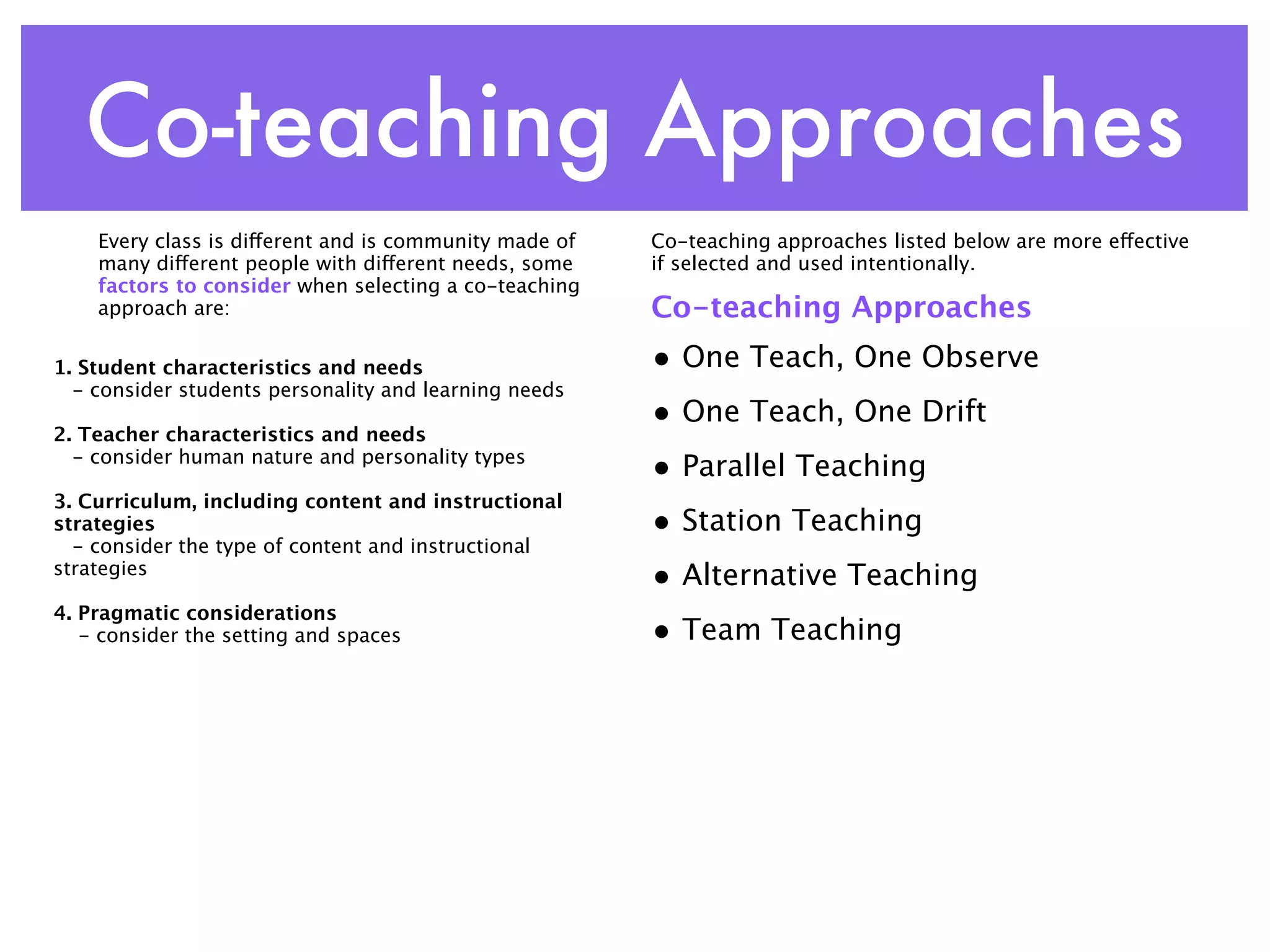 Co-teaching | KEY