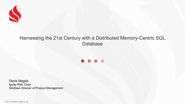 Apache Ignite Distributed Sql Database Capabilities Ppt