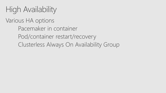 Microsoft Ignite 2017 Sql Server On Kubernetes Swarm And Open Shift Pptx Cloud Computing