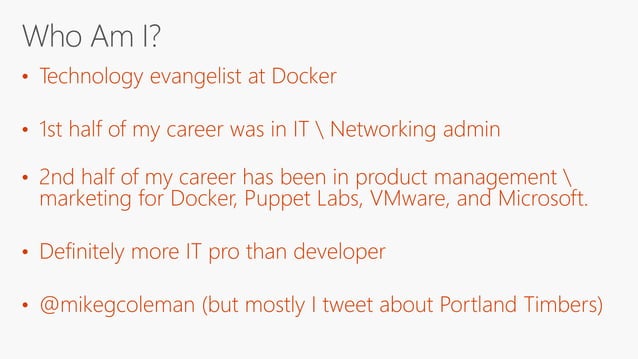 Ignite 2016 - Docker Overview | PPTX