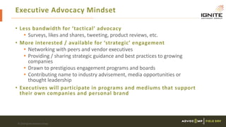 Creating Executive Advocacy throught Customer Advisory Boards | PPT