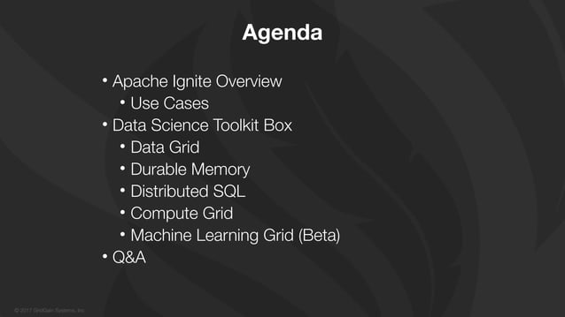 Apache Ignite In Memory Hammer For Your Data Science Toolkit Ppt