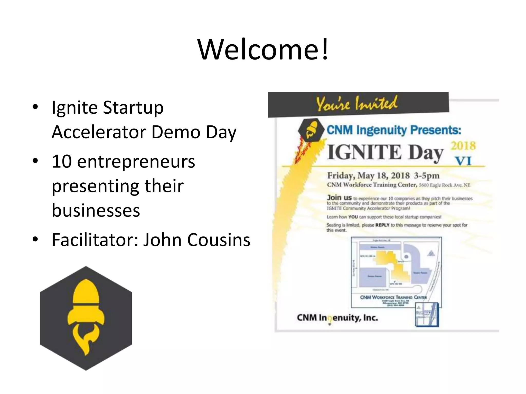 Ignite Accelerator Demo Day Introduction | PPT