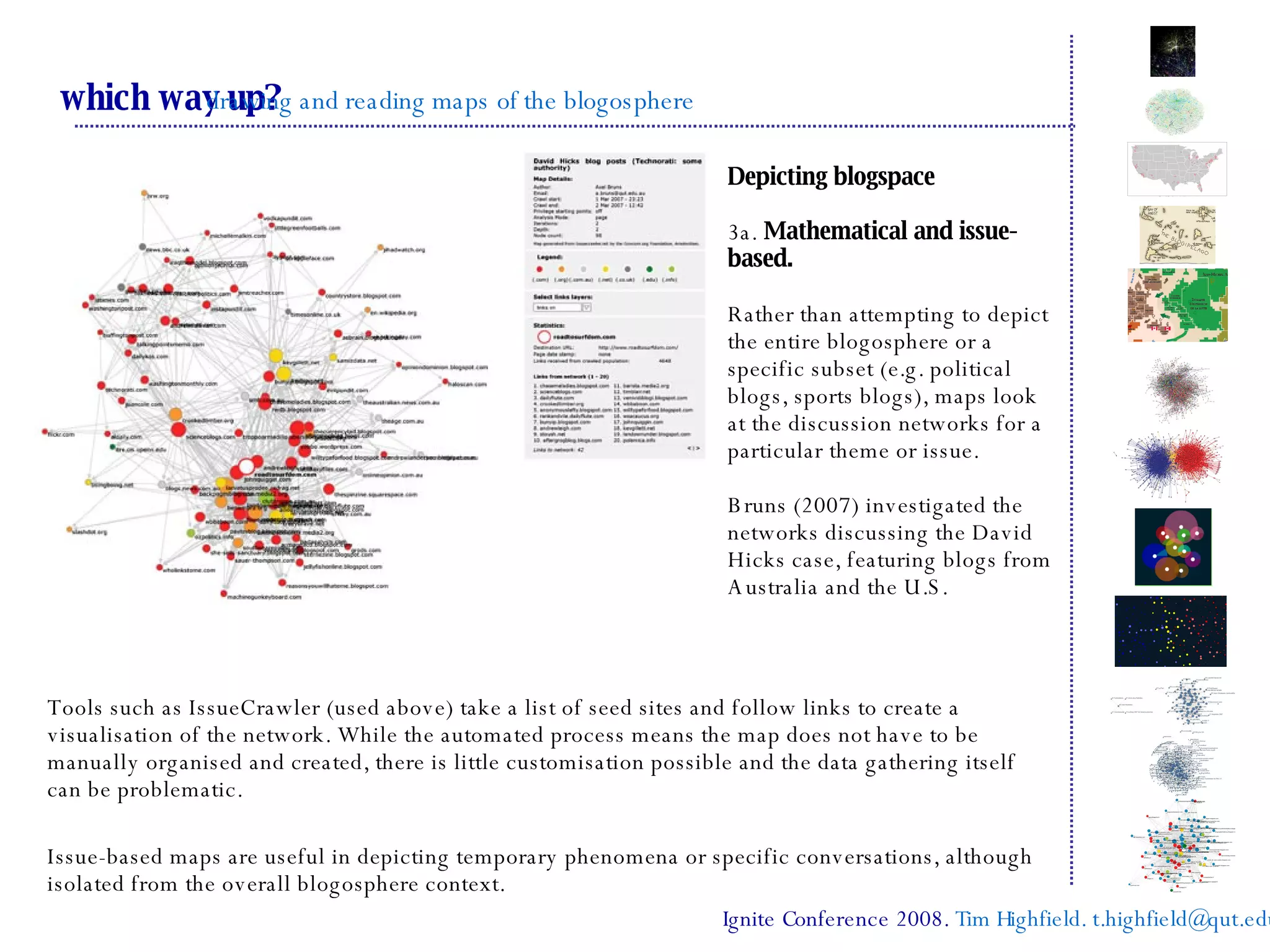 Which way up? Drawing and reading maps of the blogosphere | PPT