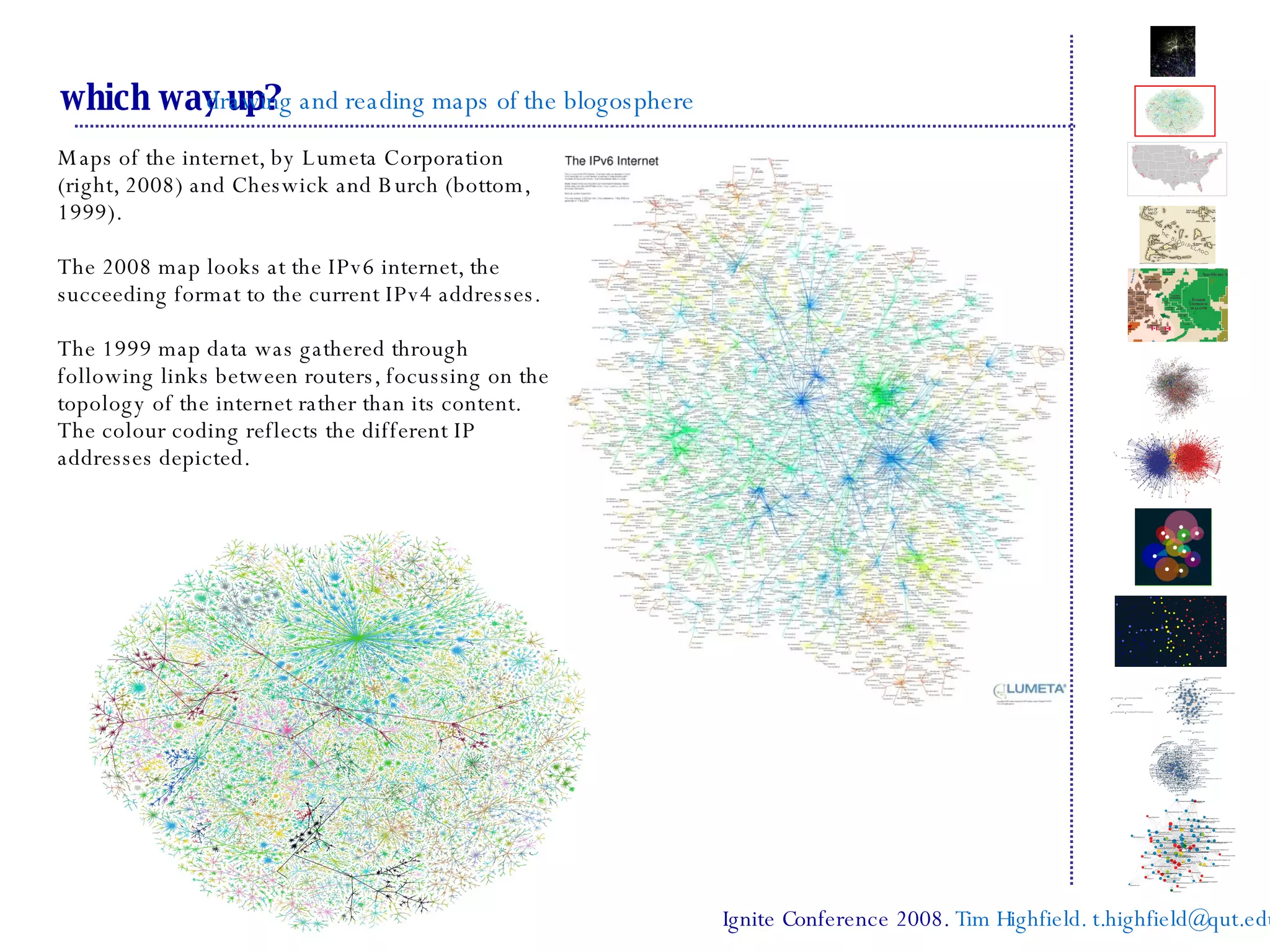 Which way up? Drawing and reading maps of the blogosphere | PPT