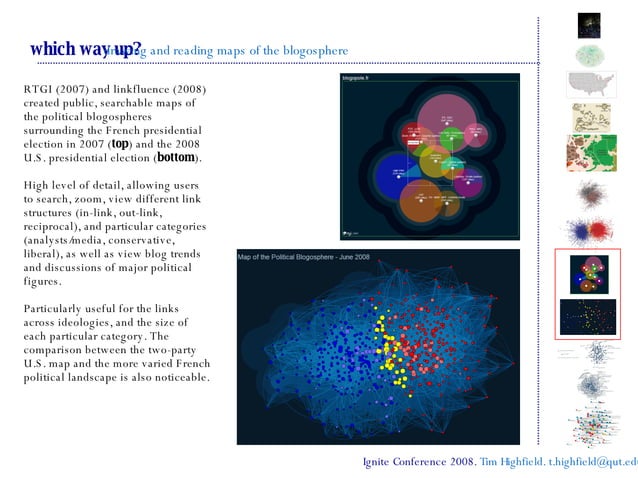Which way up? Drawing and reading maps of the blogosphere | PPT