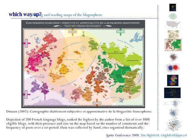 Which way up? Drawing and reading maps of the blogosphere | PPT