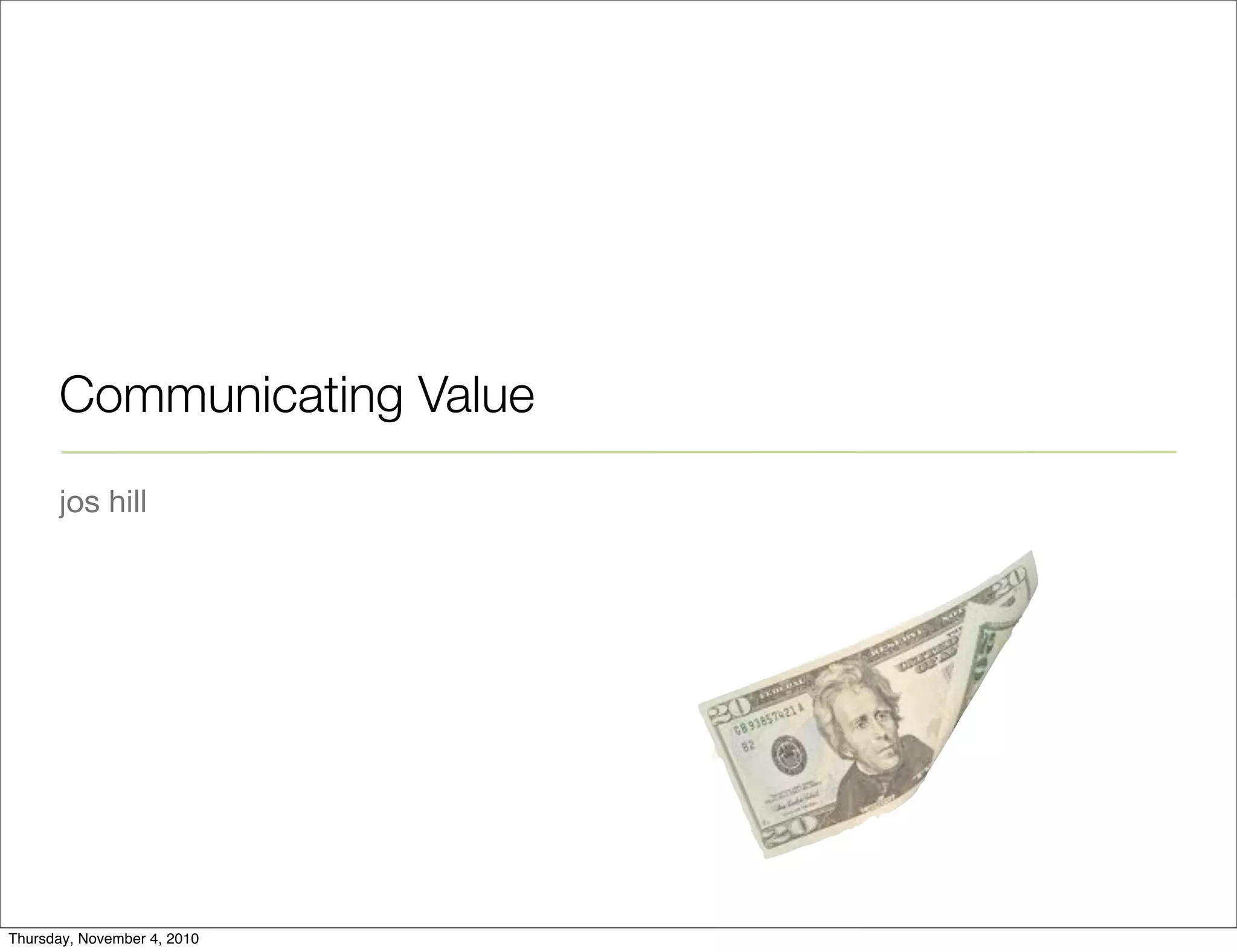 Communicating Value | PDF