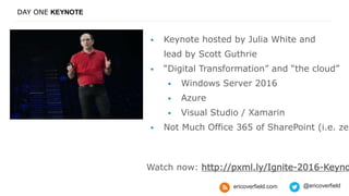 Microsoft Ignite 2016 In Review | PPT
