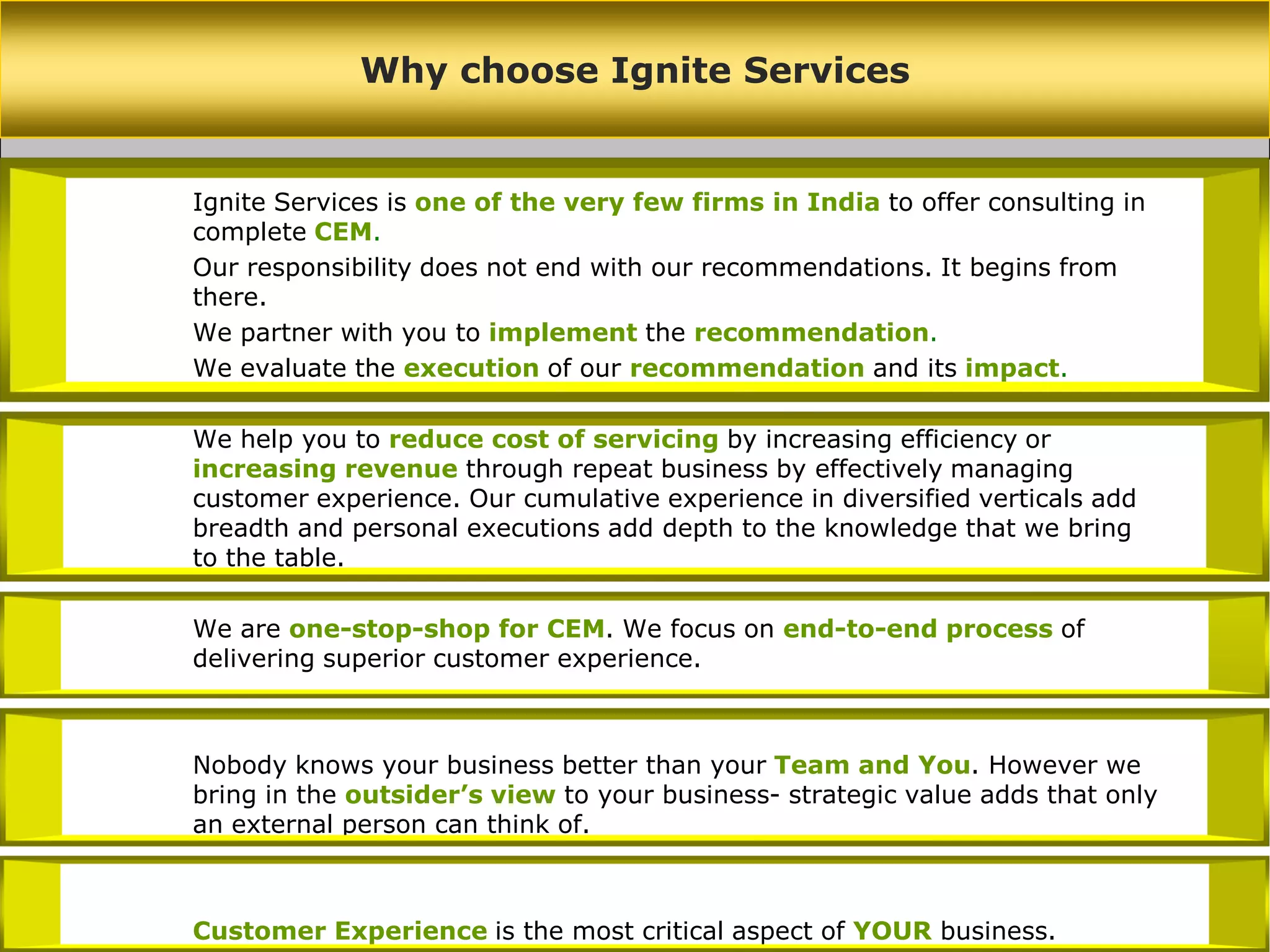 Ignite services company profile | PPT