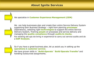 Ignite services company profile | PPT
