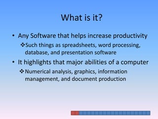 Productivity Software | PPTX