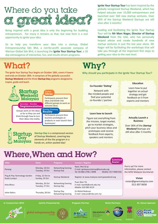 Ignite your startup flyer | PDF