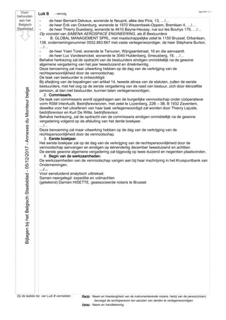 NV Ignition! opgericht door SONACA en SABENA AEROSPACE ENGINEERING | PDF