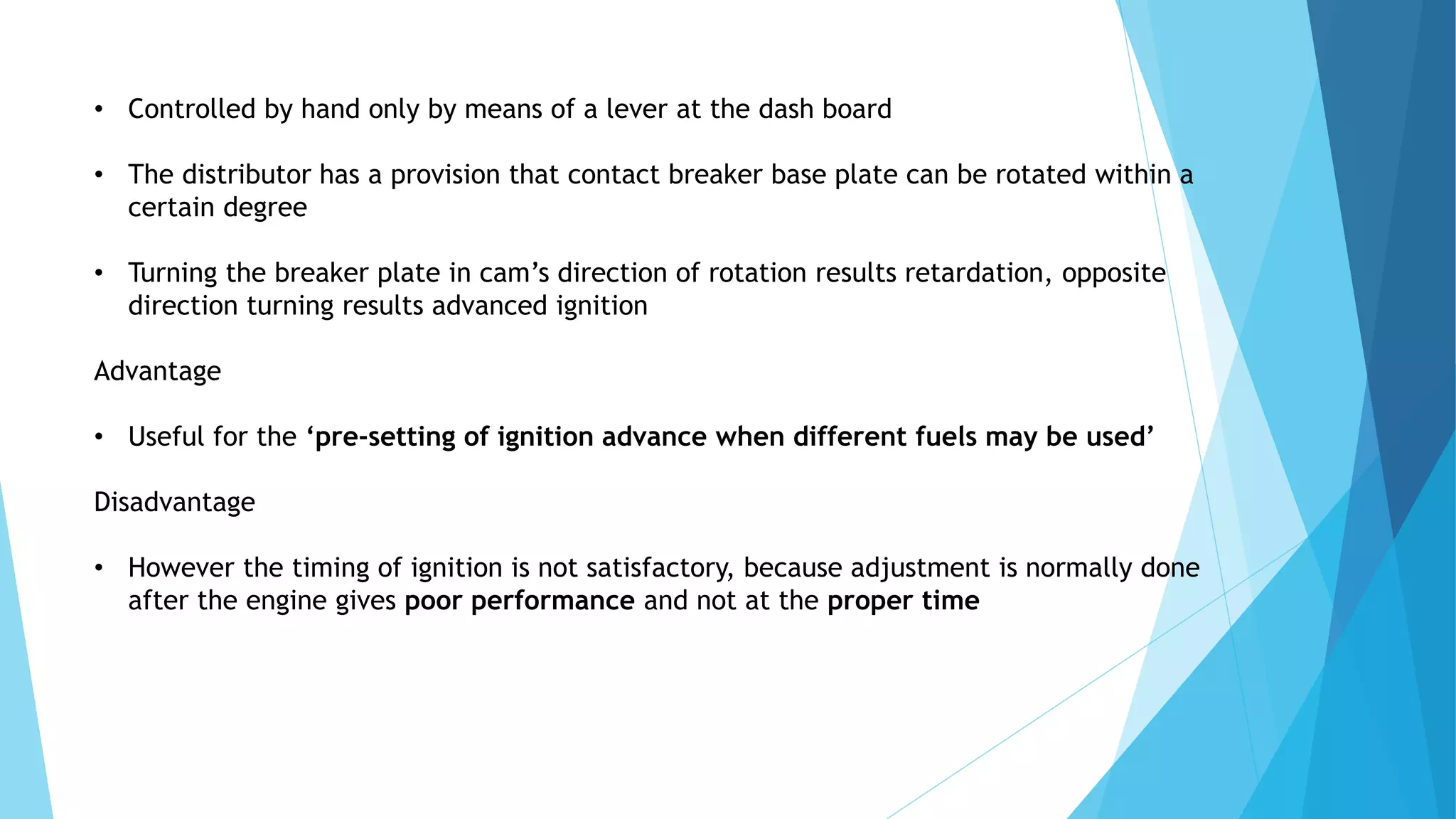 Ignition advance methods, catalytic convertor ,valve timing | PPTX
